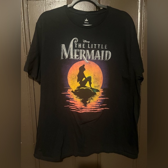 Disney | Shirts | Disney Mens The Little Mermaid Sunset Silhouette Distressed Tshirt | Poshmark